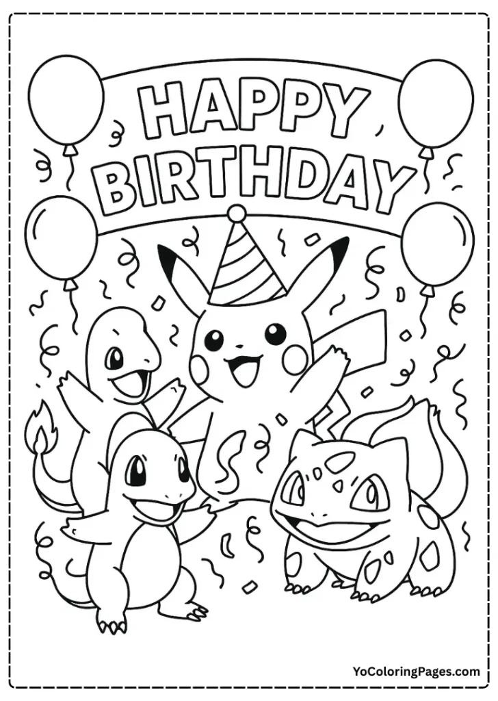 Happy Birthday Coloring Pages: 20+ Free Printables PDFs