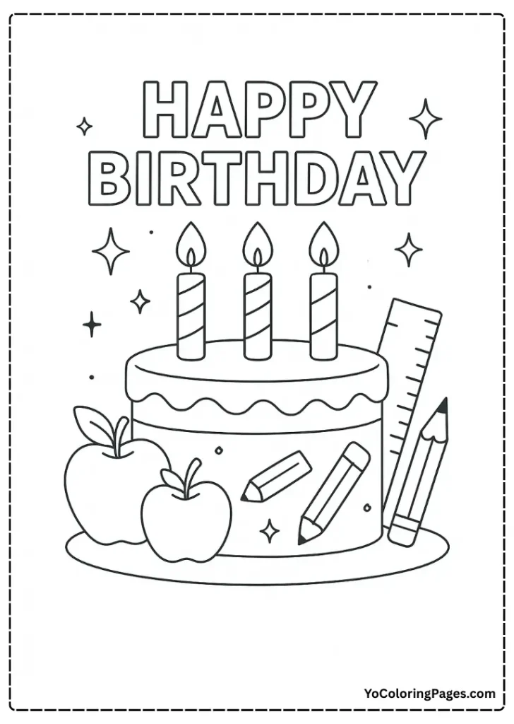 Happy Birthday Coloring Pages: 20+ Free Printables PDFs